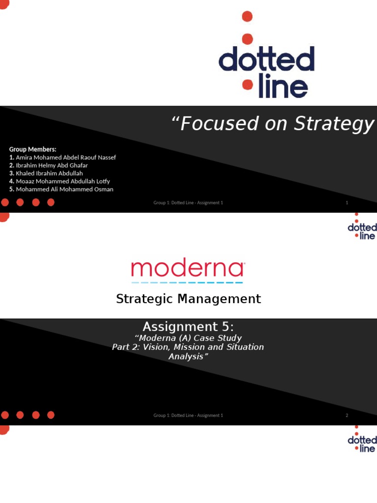Group 1 Assignment 5 Dotted Line Moderna Part 2 Vision Mission and SA ...