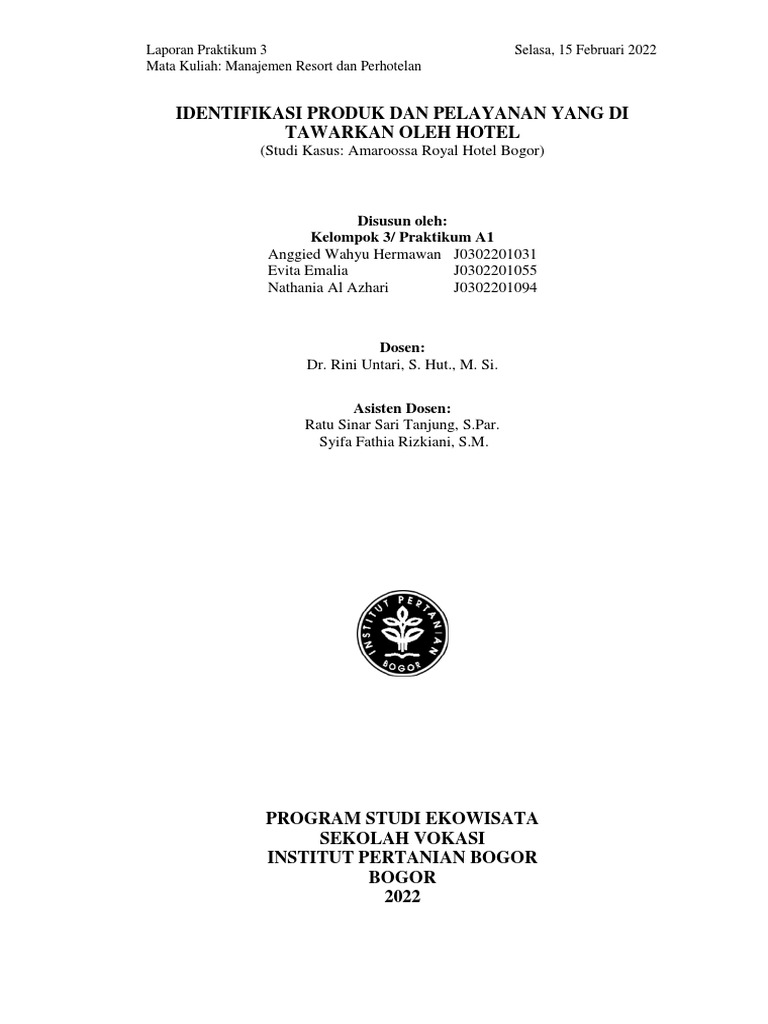 Kelompok 3 - AP1 - Laporan Ke 3 - Pertemuan 4 - Identifikasi Produk Dan Layanan Yang Di Tawarkan ...