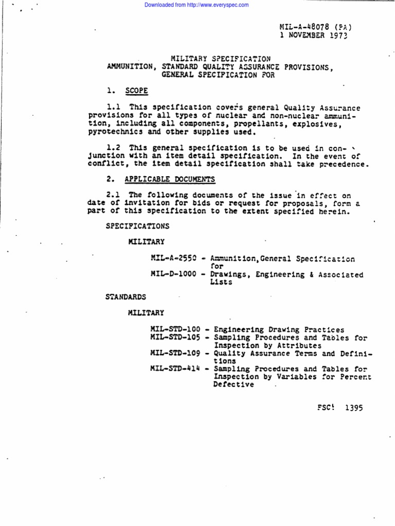 Mil A 48078 | PDF | Specification (Technical Standard) | Evaluation