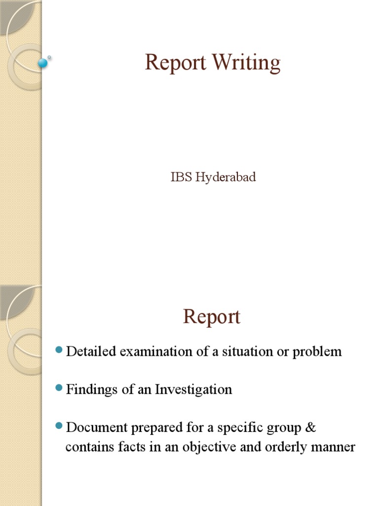 Report Writing Guidelines and Types | PDF | Paragraph | Written ...