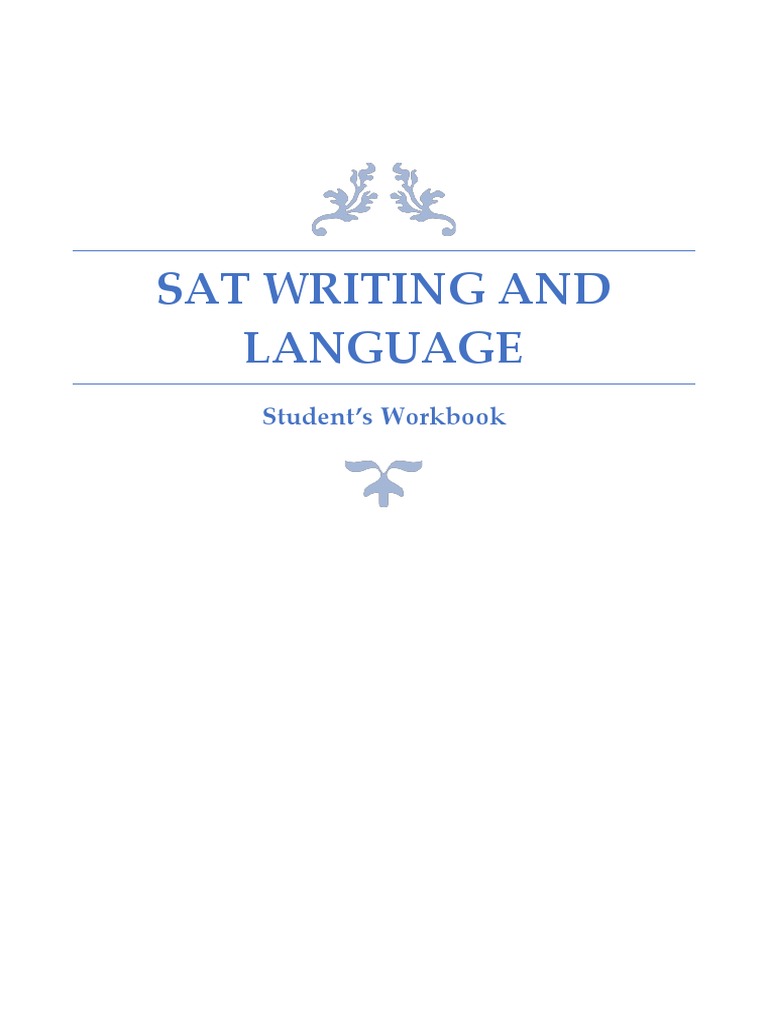 SAT Writing and Language - Student's Workbook | PDF | Clause | Punctuation