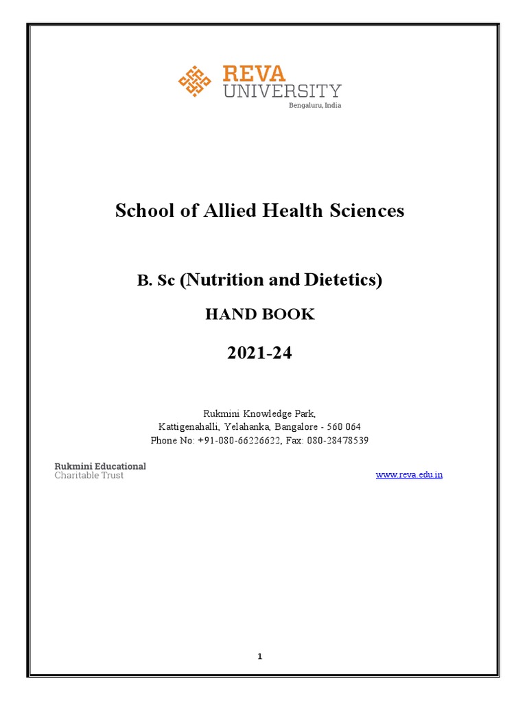 Nutrition and Dietetics Handbook - 2021 | PDF | Dietitian ...