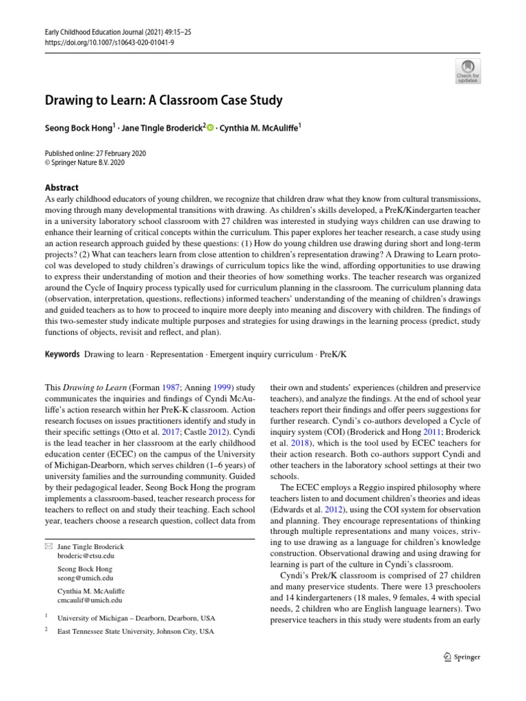 Drawing To Learn | PDF | Early Childhood Education | Curriculum