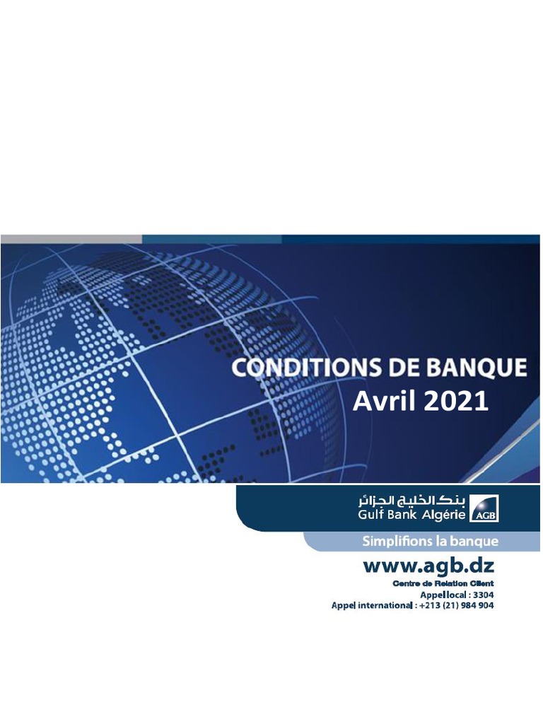 Conditions de Banque | PDF | Chèque | Finance et gestion monétaire