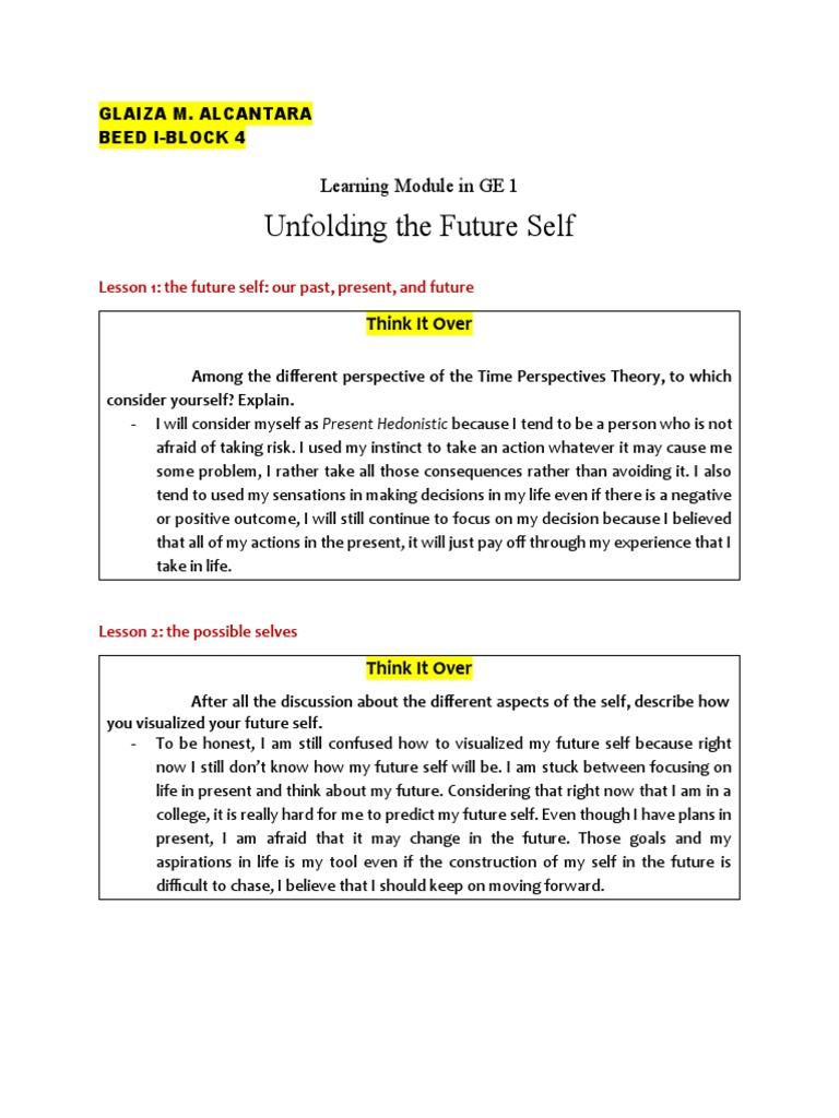 Visualizing the Future Self | PDF