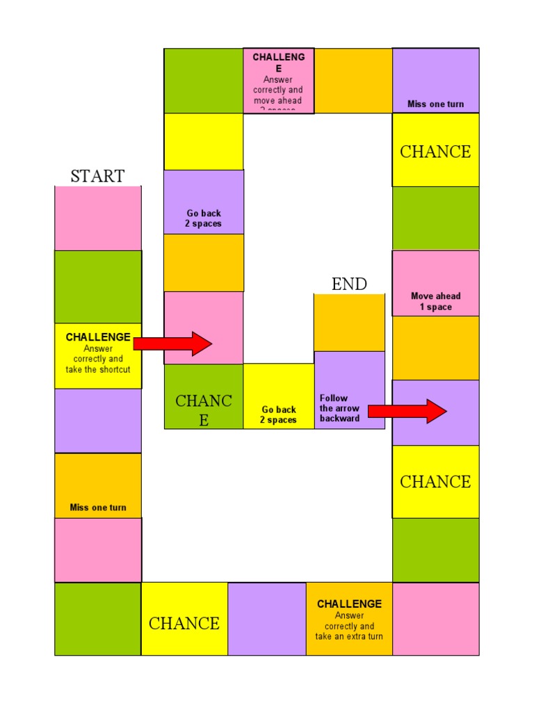 Simple Board Game Template PDF