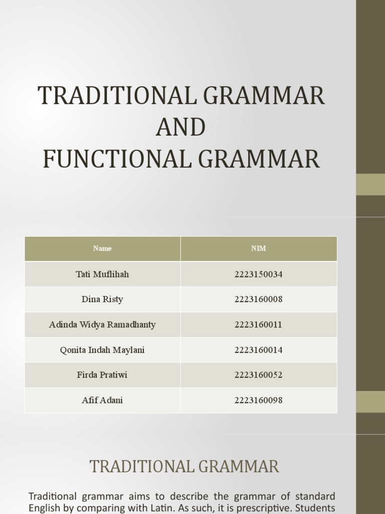Traditional Grammar Fixxxx | PDF | Grammar | Semantics