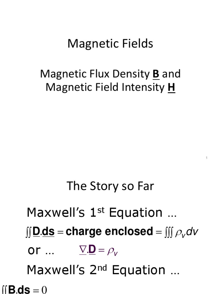 Magnetic Fields: Magnetic Flux Density B and Magnetic Field Intensity H ...