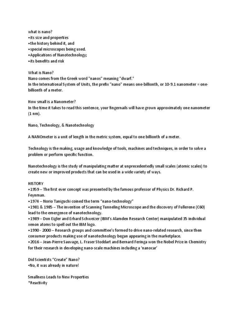 Document Nano | PDF | Nanotechnology | Microscope