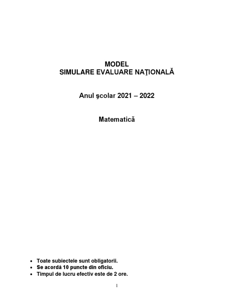 0 Simulare Cls 8 | PDF