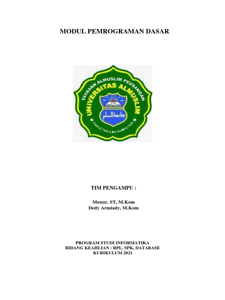 Algoritma Pemrograman Dasar | PDF