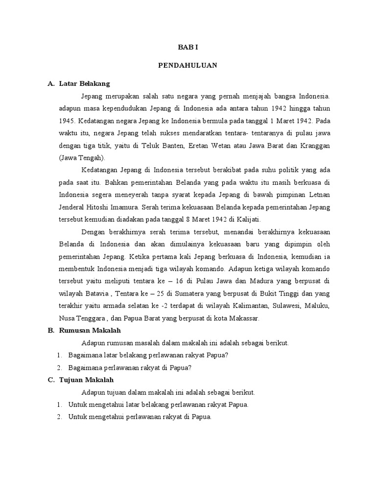 Makalah Perlawanan Rakyat Papua | PDF | Perjalanan