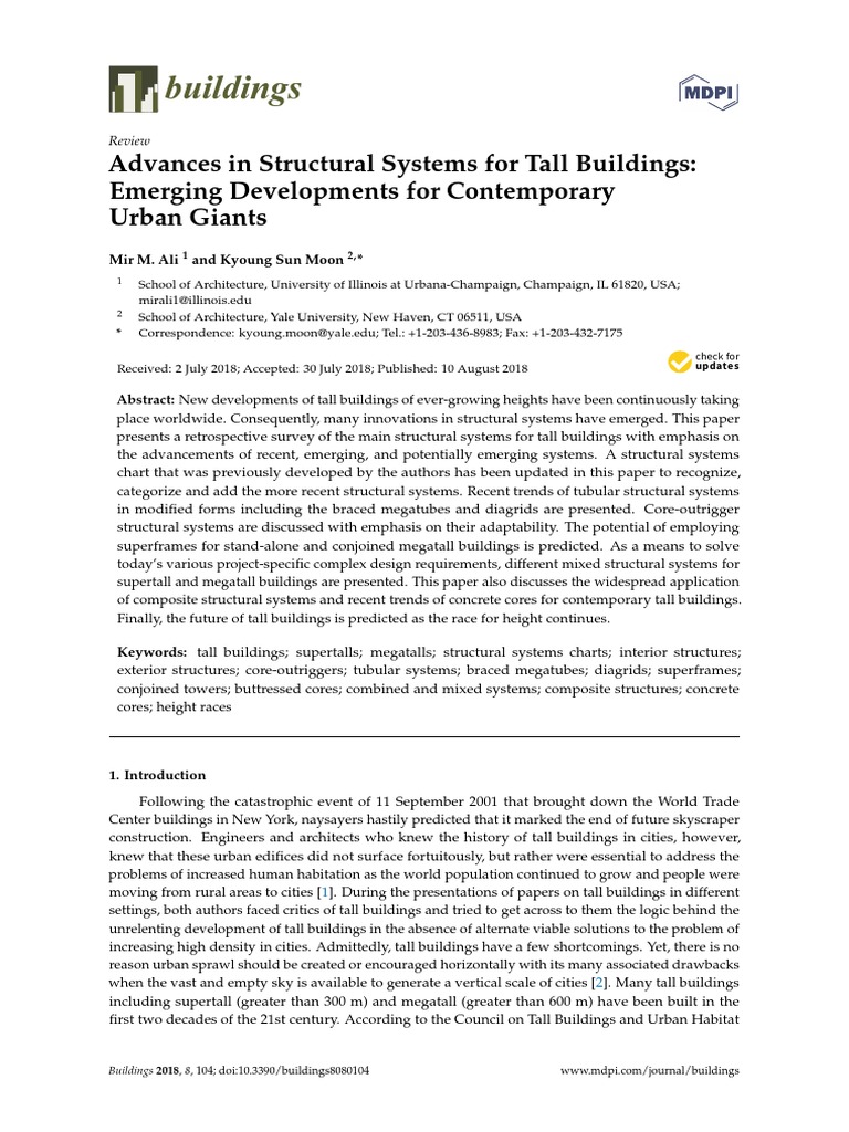 Advances in Structural Systems For Tall Buildings - Emerging ...