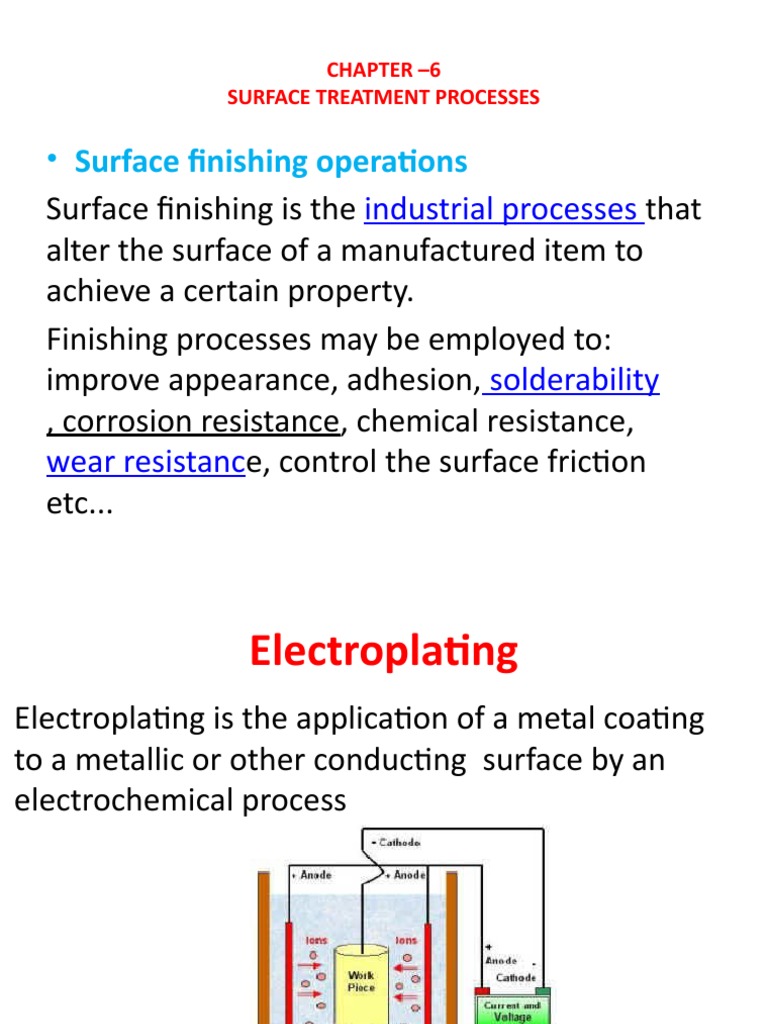 Surface Treatment Processes Overview | PDF | Galvanization | Applied ...