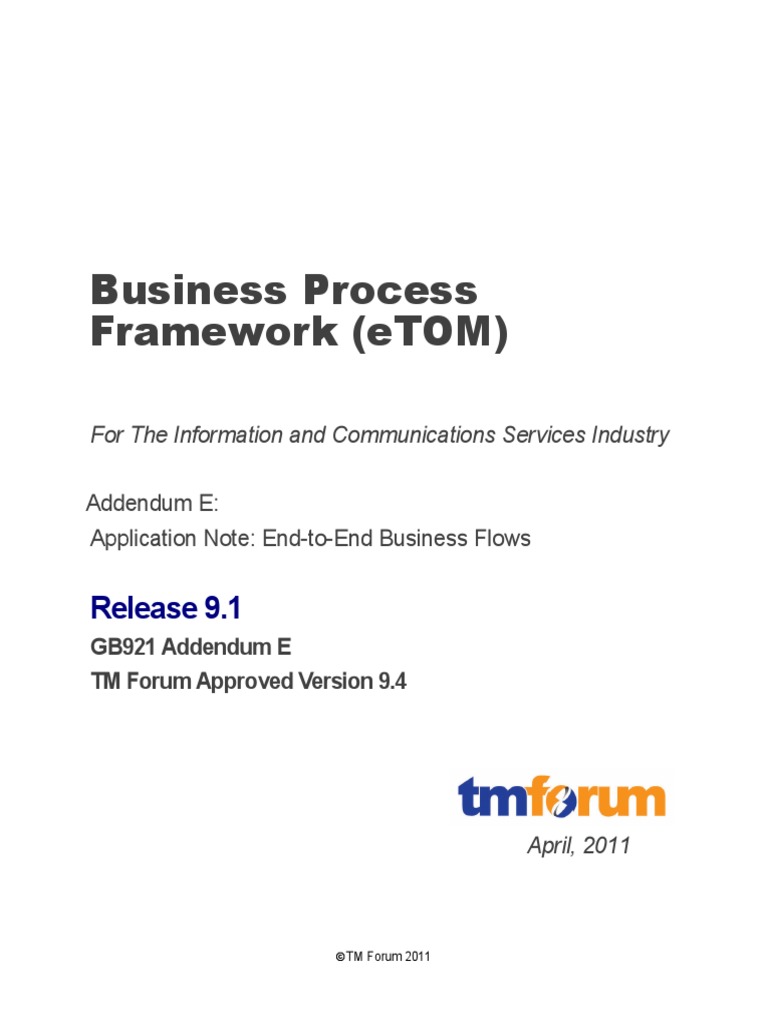 How To Map On An Etom Level 2 | PDF | Business Process | Customer ...