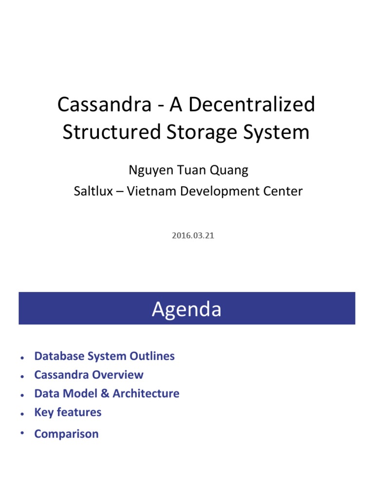 Cassandra - Module5 | PDF | Databases | Replication (Computing)