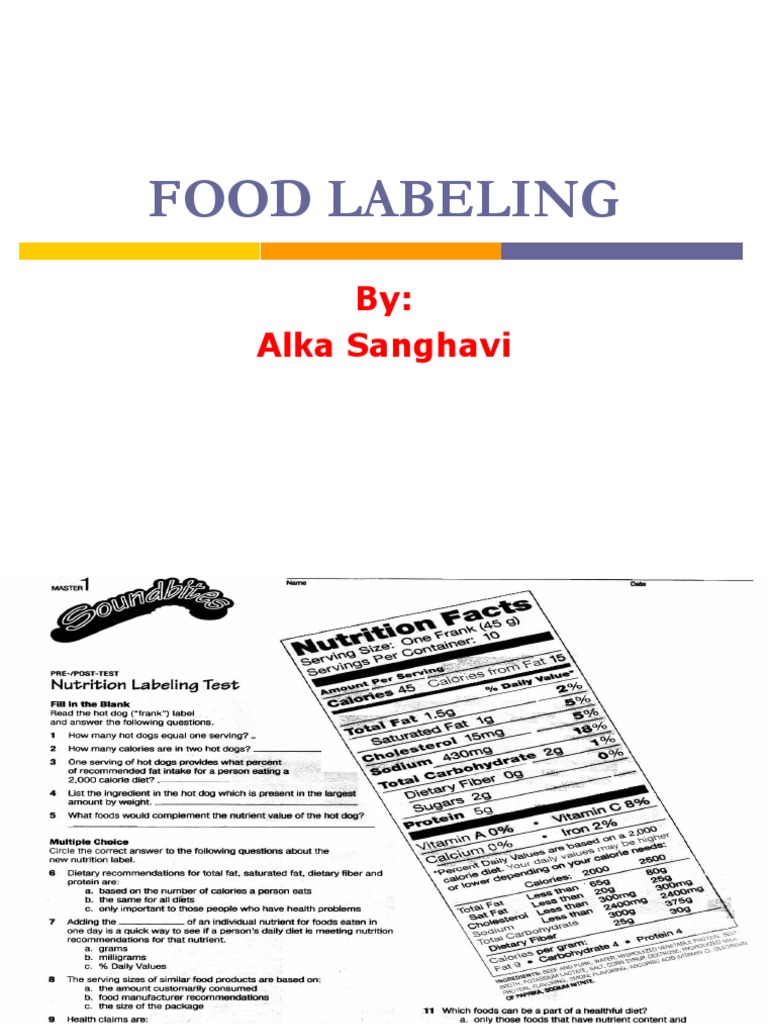 Food Labelling | PDF | Flavor | Shelf Life