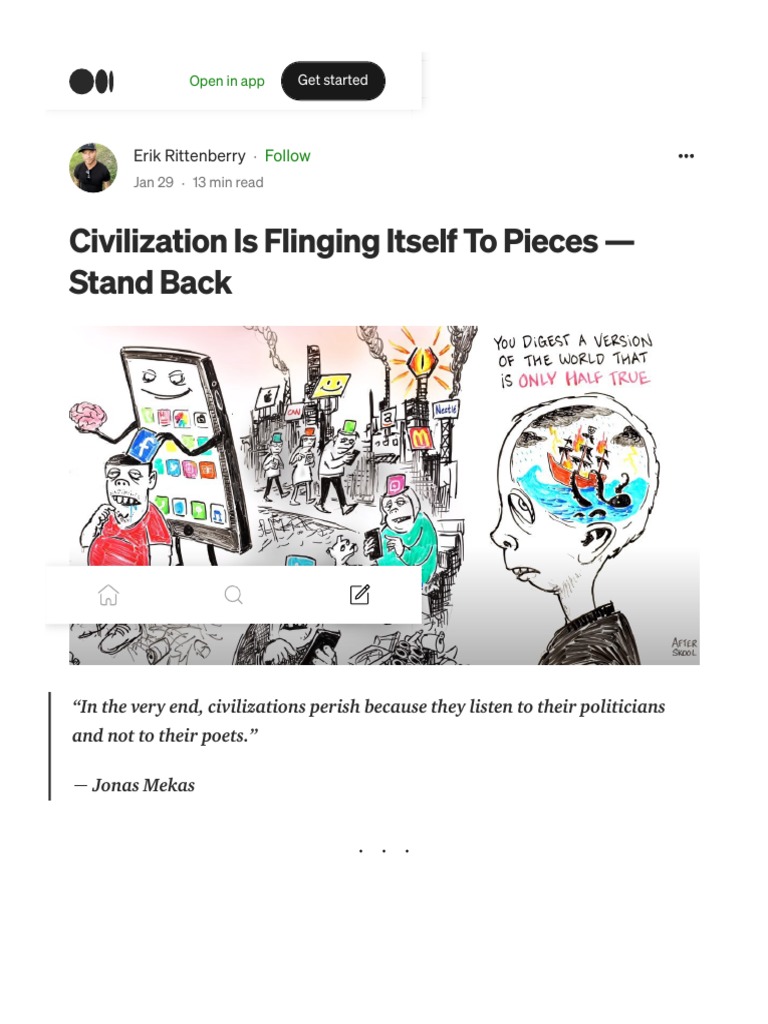 Civilization Is Flinging Itself To Pieces - Stand Back - by Erik ...