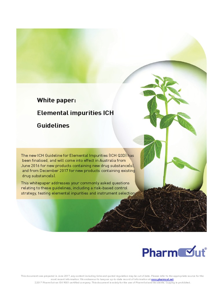 White Paper: Elemental Impurities: ICH Guidelines | PDF | Detection ...