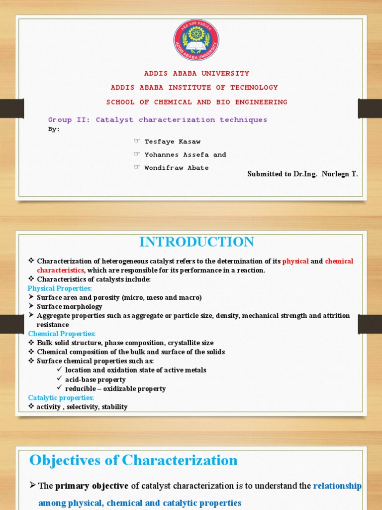 Catalyst Characterization PPT New | PDF | Infrared Spectroscopy ...