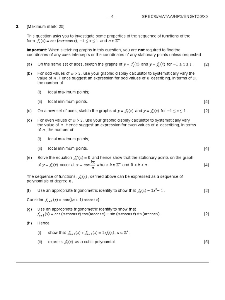 Ib Math P3 Specq2 | PDF | Trigonometric Functions | Polynomial