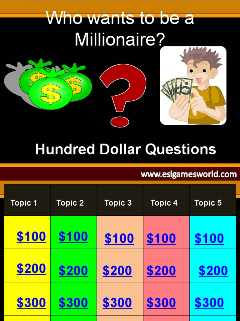 Who Wants To Be A Millionaire?: Hundred Dollar Questions | PDF | Travel ...