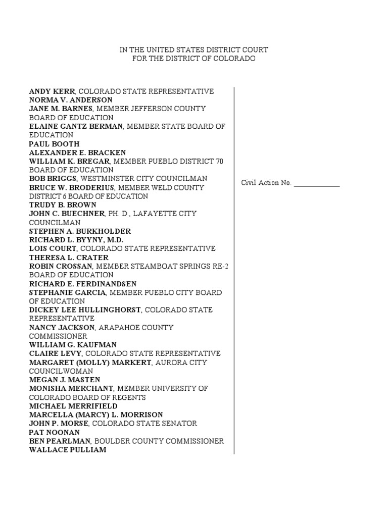 Colorado TABOR Constitutional Challenge | PDF | United States ...