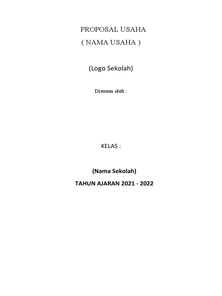 Proposal Usaha Kwu Kosong | PDF
