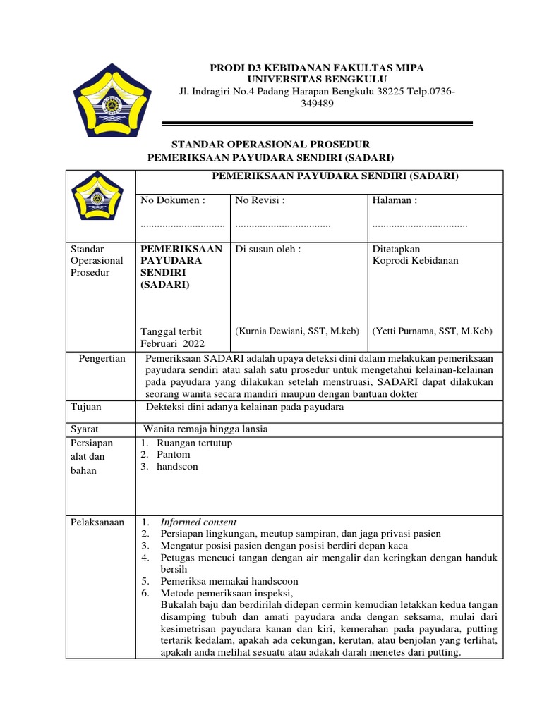 Sop SADARI 2022 BY KD | PDF