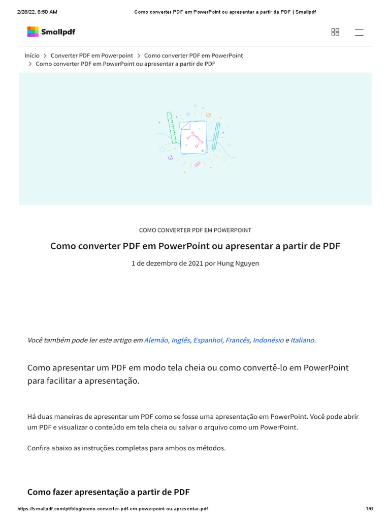 Como Converter PDF em PowerPoint Ou Apresentar A Partir de PDF ...