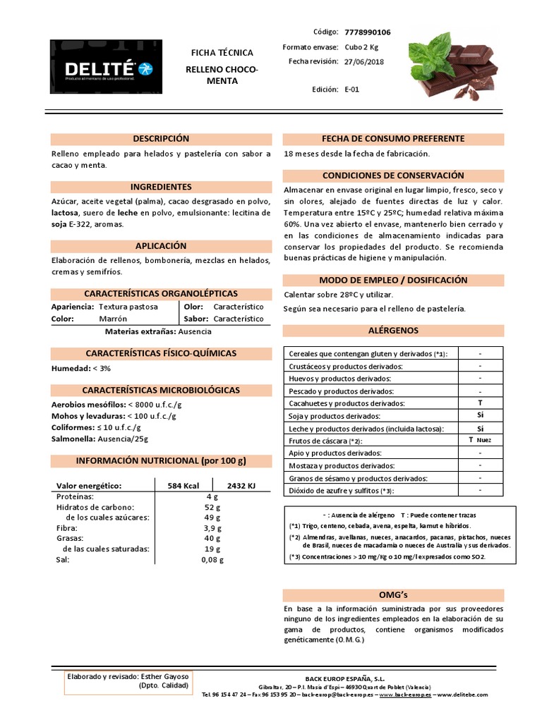 Chocomenta | PDF | Leche | Cereales