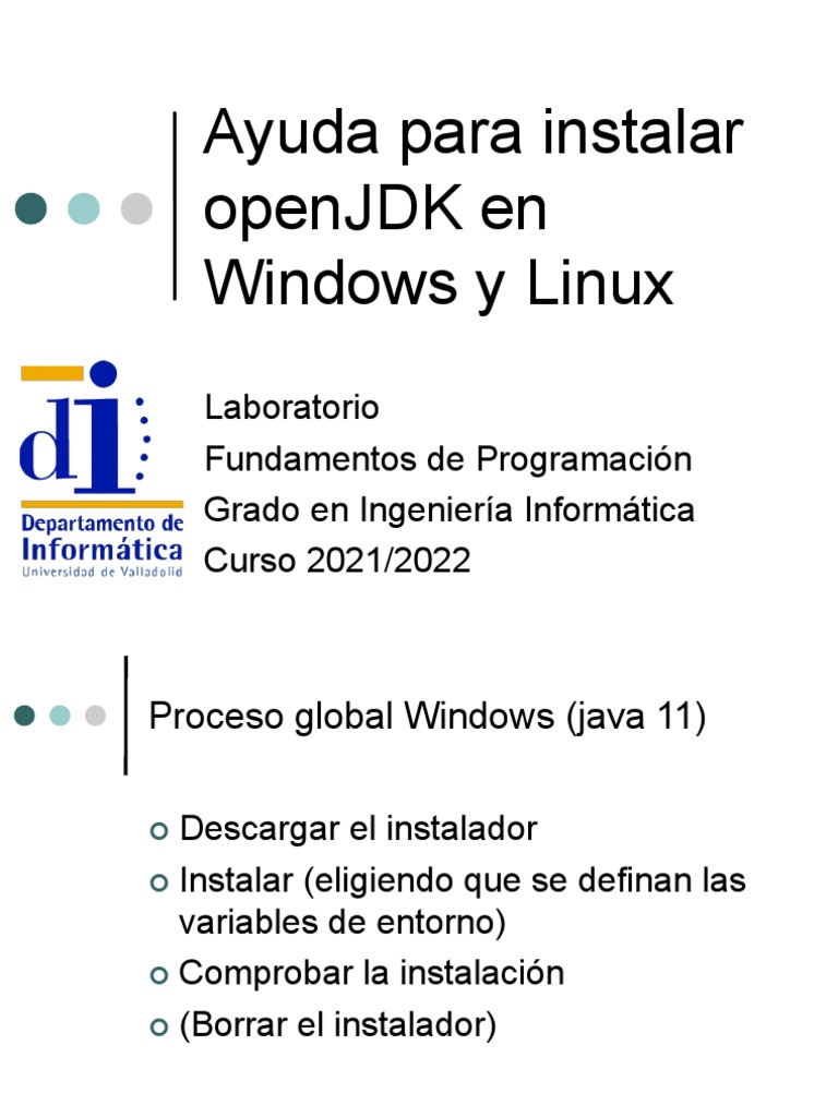 Ayuda para Instalar OpenJDK | PDF | Java (lenguaje de programación) | Ingeniería Informática