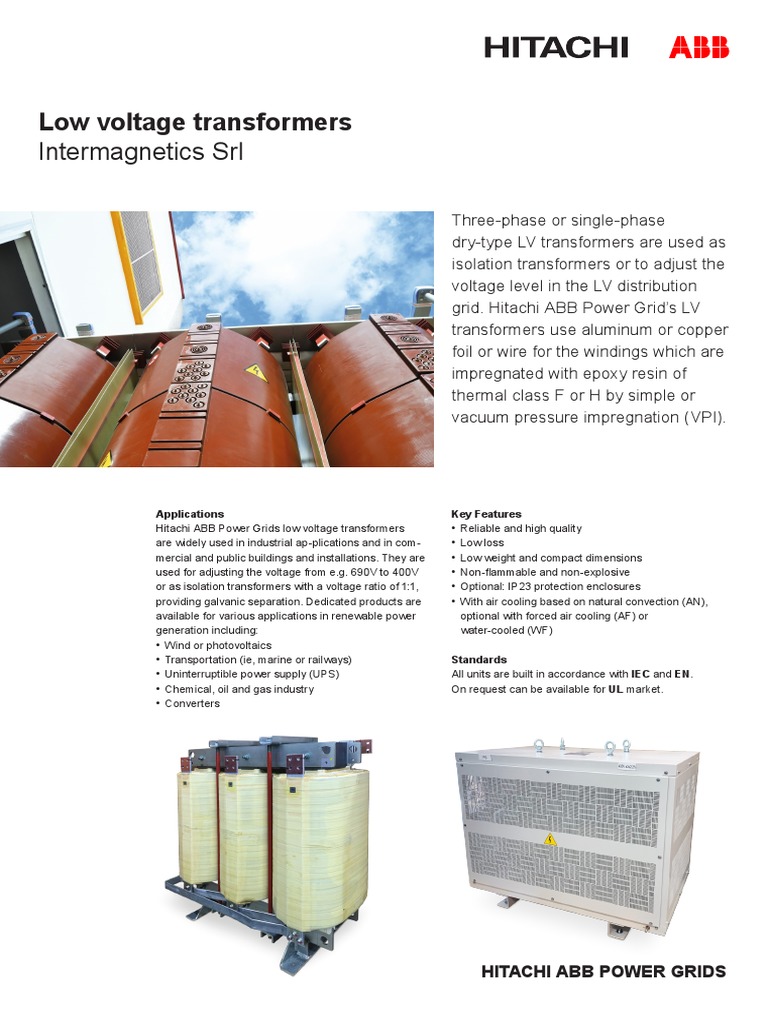2021-04-Hitachi ABB Power Grids Dry-Type LV - Transformers | Descargar gratis PDF | Transformer ...