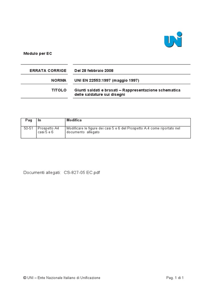 Uni en Iso 22553 EC1 | PDF