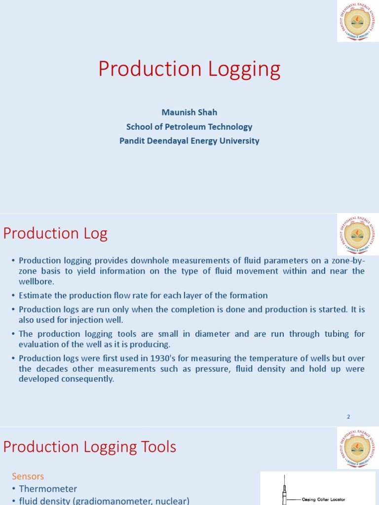Production Logging Updated 21 Oct | PDF | Flow Measurement | Fluid Dynamics