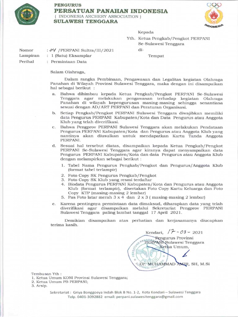 Permintaan Data KTA | PDF