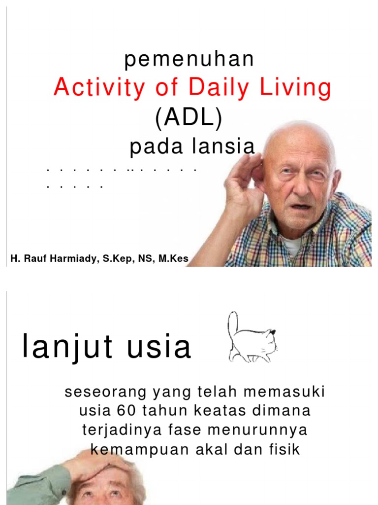 Materi 11. Adl Pada Lansia | PDF