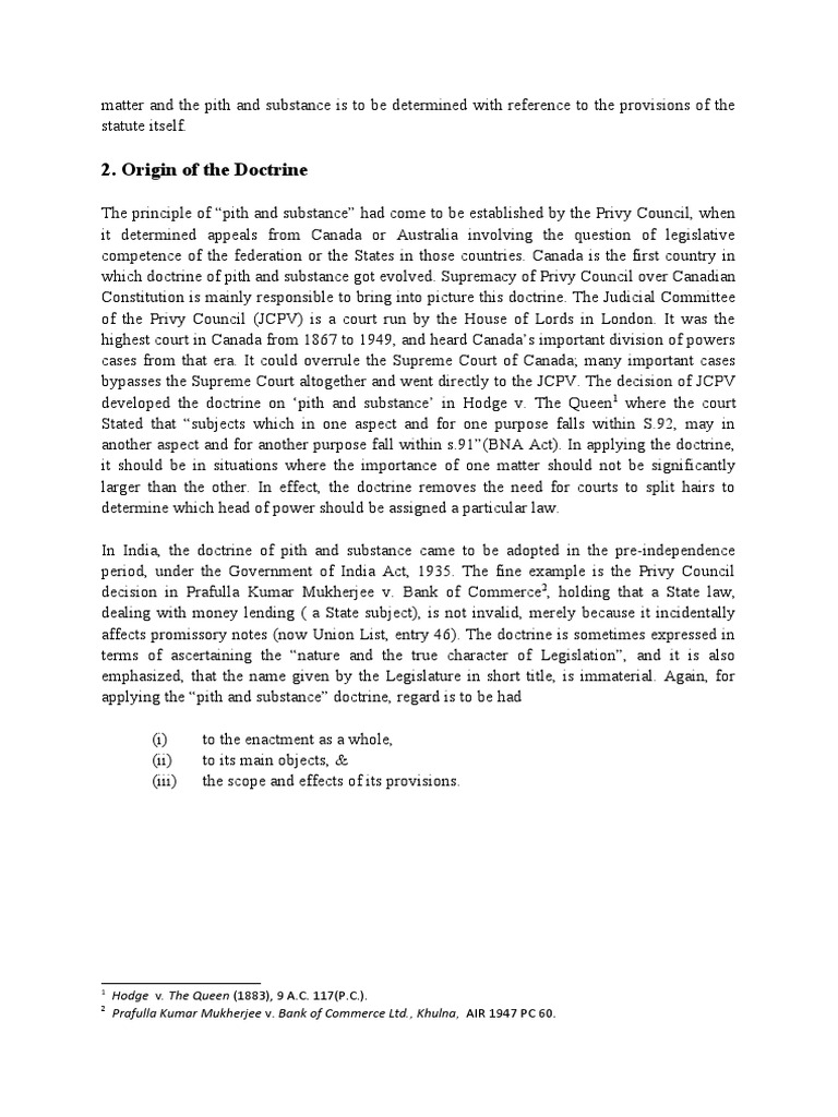 Origin of The Doctrine | PDF