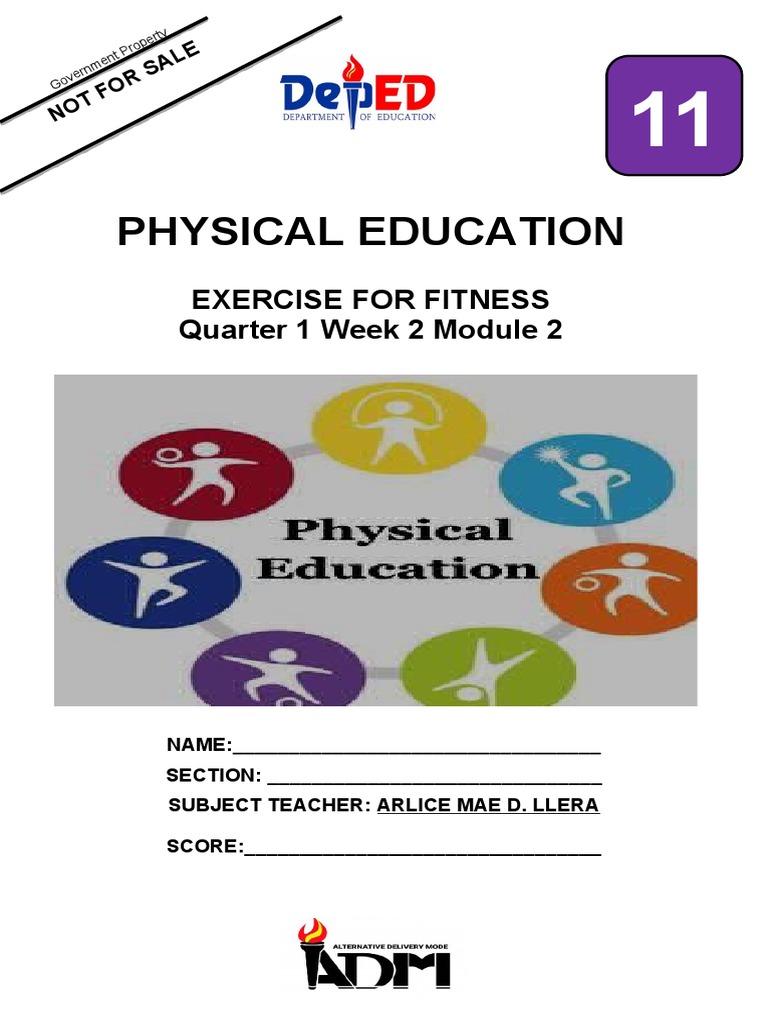 Physical Education: Exercise For Fitness Quarter 1 Week 2 Module 2 ...