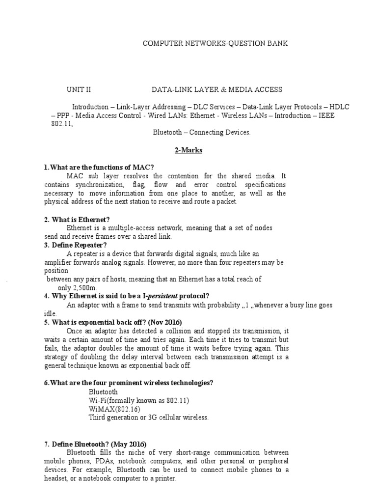 Computer Network QB | PDF | Routing | Ip Address