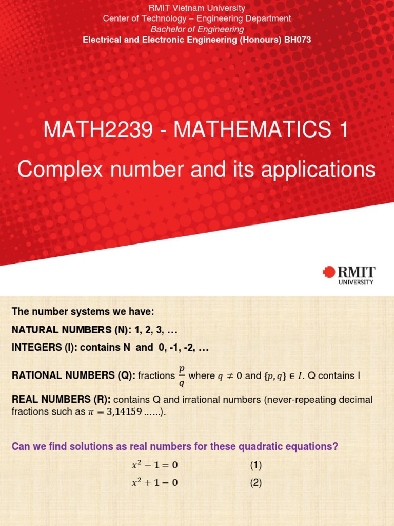 Complex Numbers in Engineering Math | PDF | Complex Number | Numbers