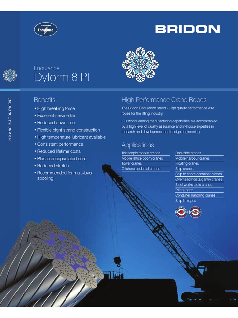 Dyform 8 Pi | PDF | Crane (Machine) | Rope