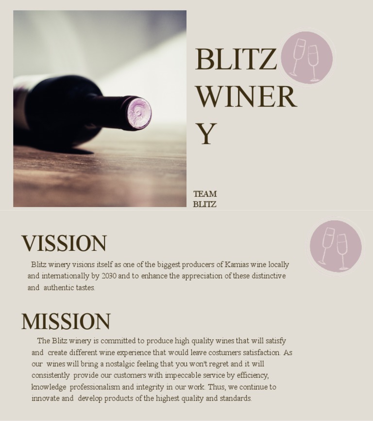 Blitz Winery | PDF | Cooking, Food & Wine