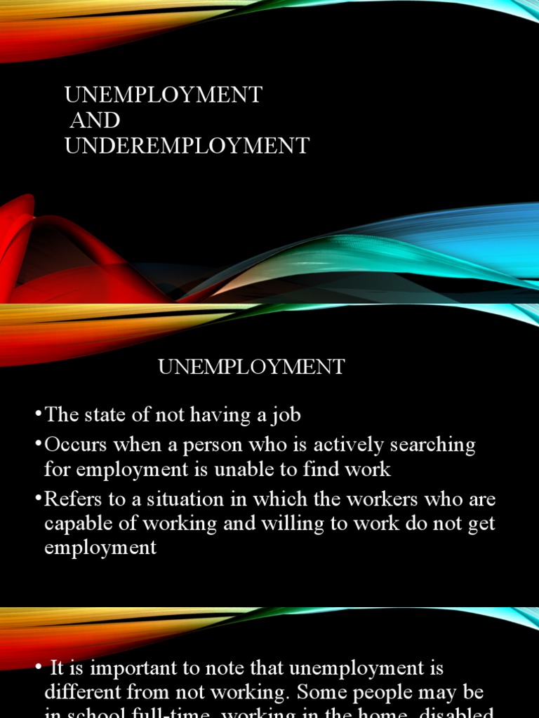 Understanding Unemployment and Underemployment | PDF | Unemployment ...
