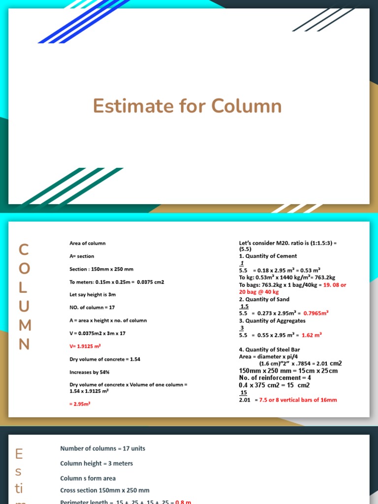 Estimate For Column | PDF | Area | Economic Sectors