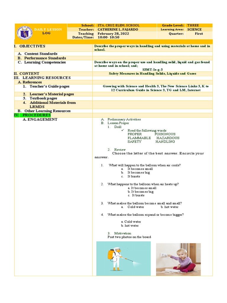 Science 3 DLP | PDF | Teachers | Learning