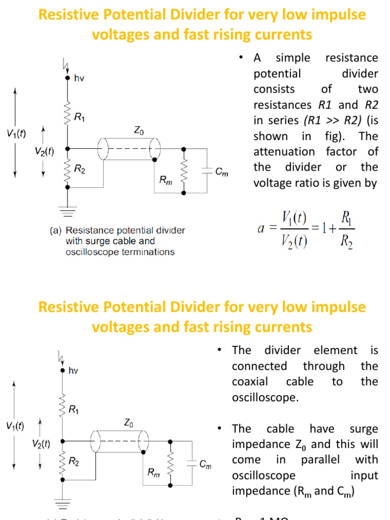 Resistive Divider for Low Impulse Voltages | PDF | Electromagnetism ...
