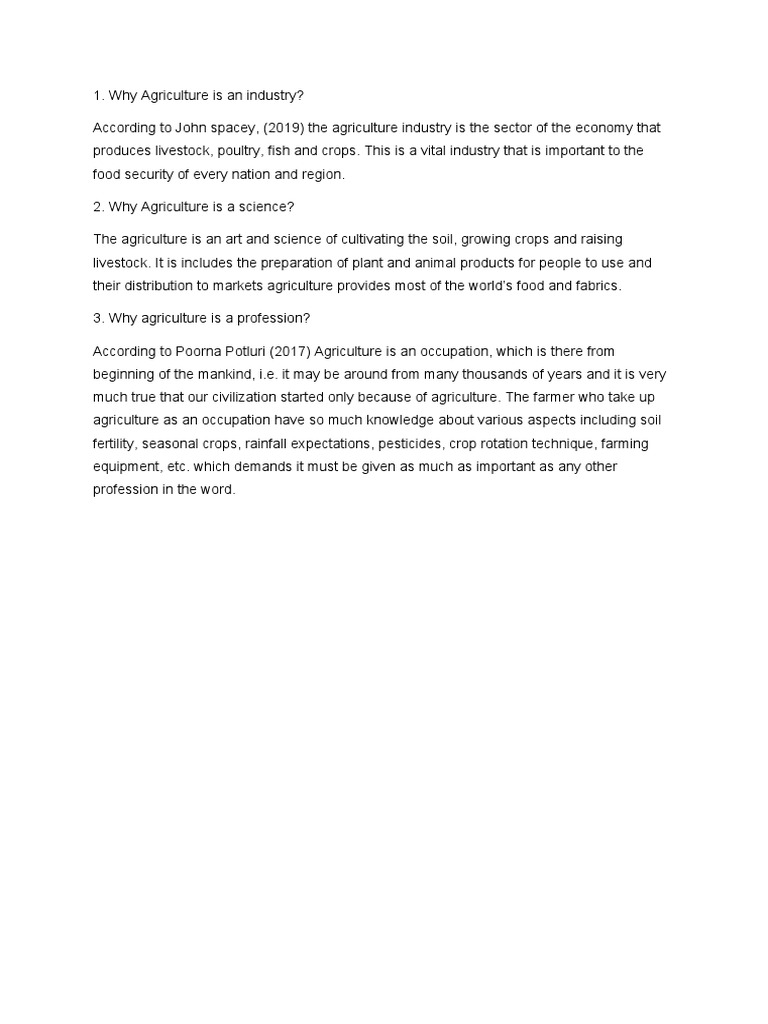 Intoduction To Agriculture Assignment Unit 1 | PDF