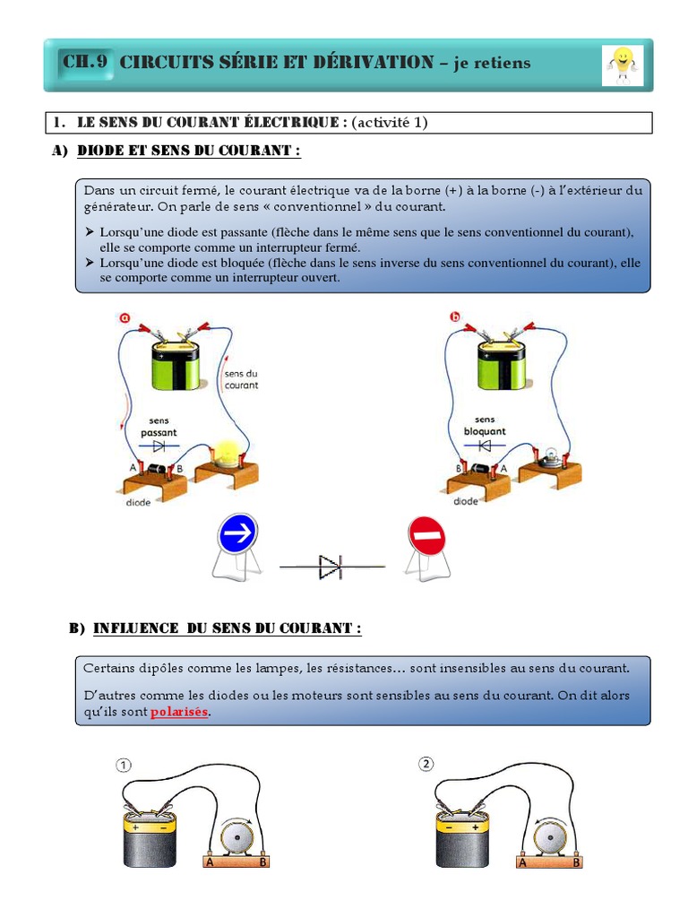 5 ch9 Cours | PDF | Diode | Réseau électrique
