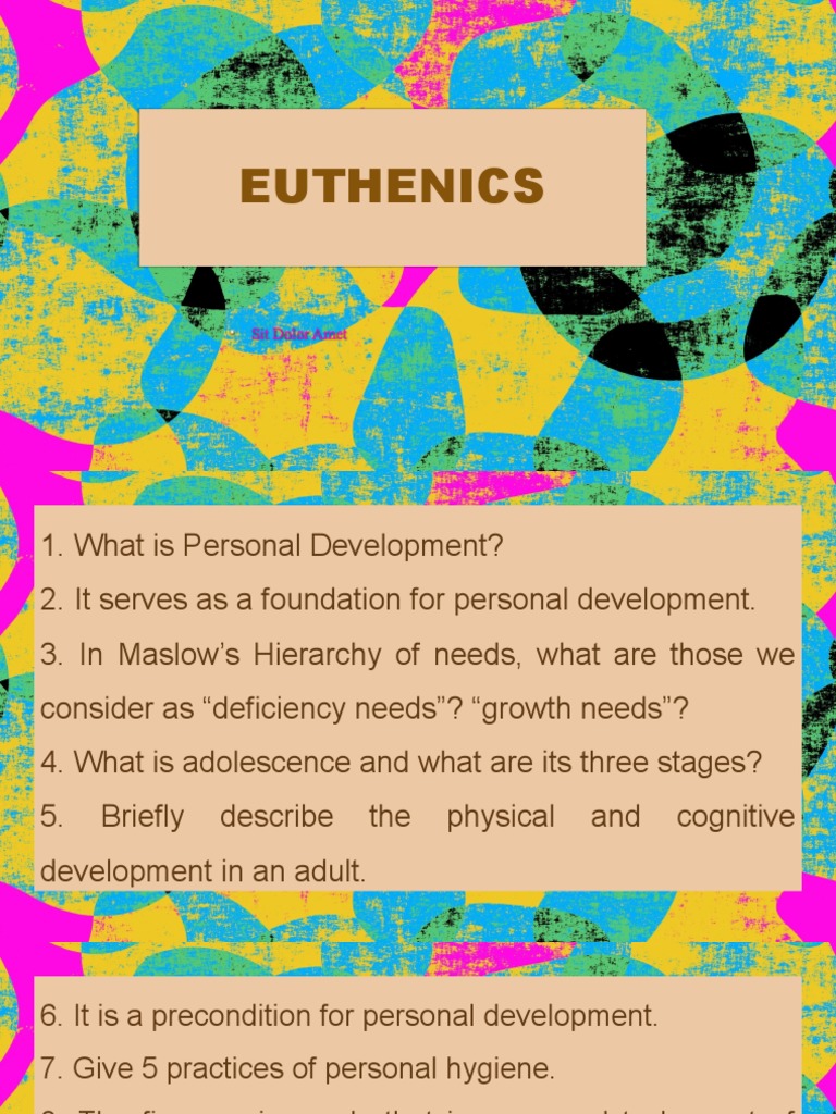 Understanding Euthenics and Personal Growth | PDF | Career & Growth ...
